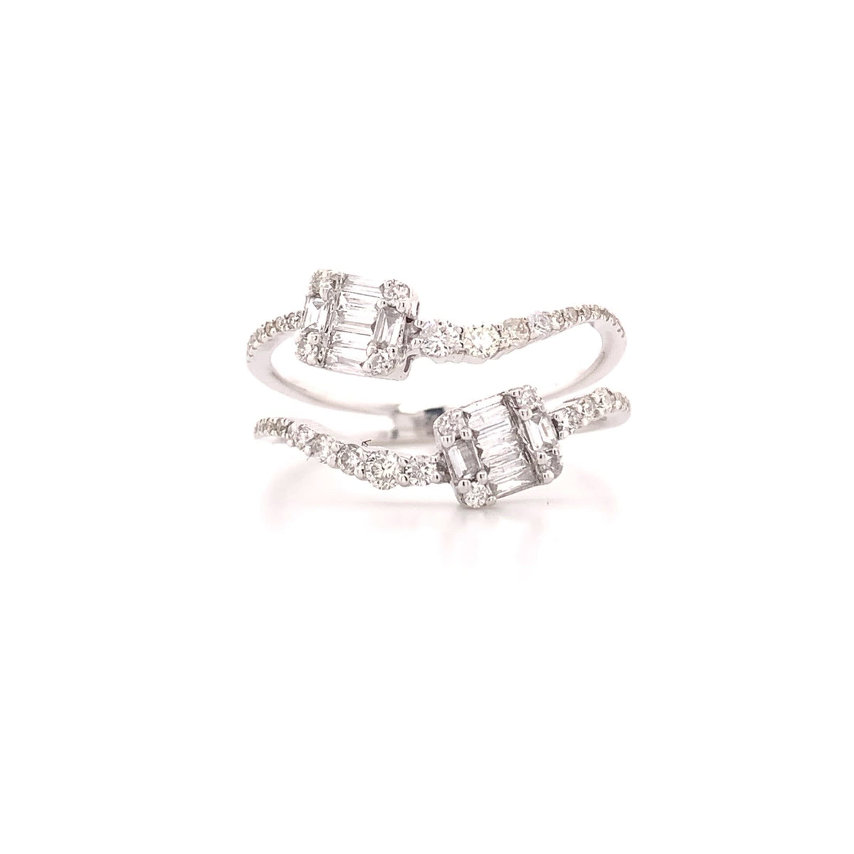 CALI BAGUETTE CUT AND ROUND PAVÉ DIAMOND RING – Lucere Jewellery